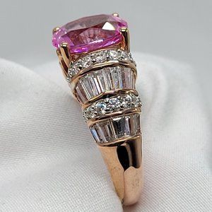 HSN | Jewelry | Nwot Womens Rose Gold Pink Topaz Ring | Poshmark